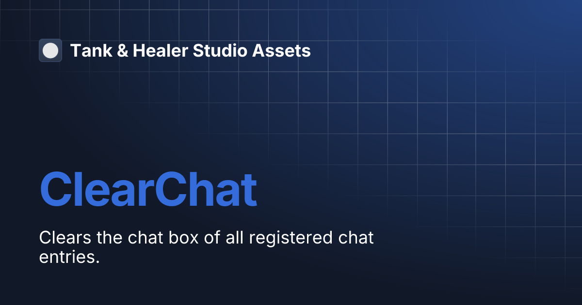 ClearChat | Tank & Healer Studio Assets