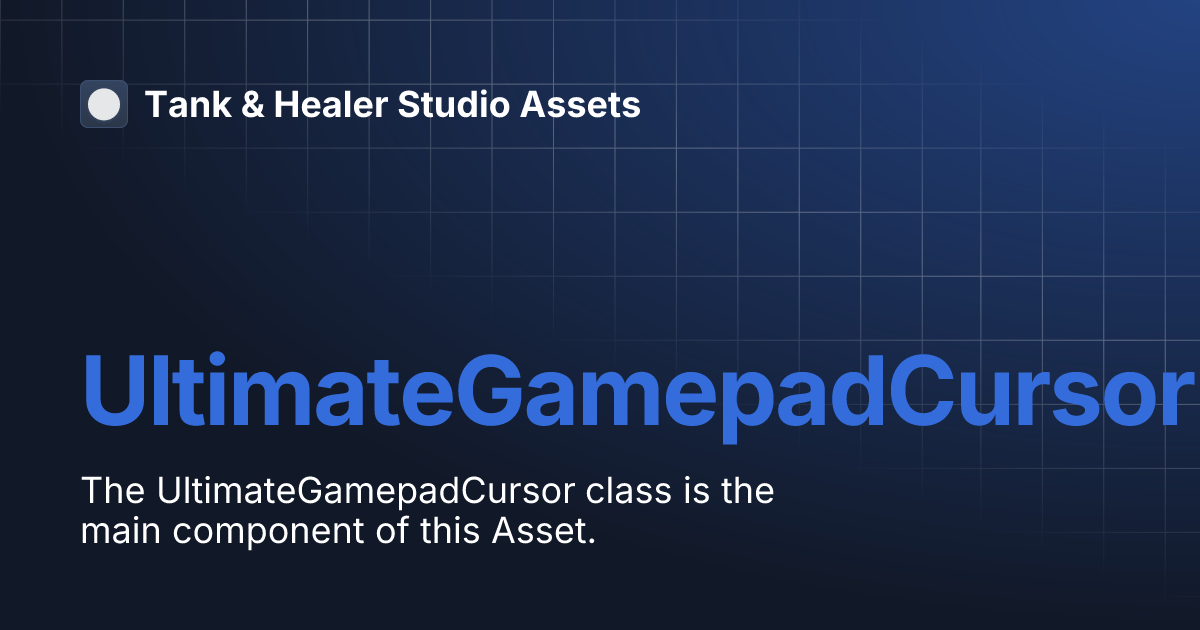 UltimateGamepadCursor | Tank & Healer Studio Assets